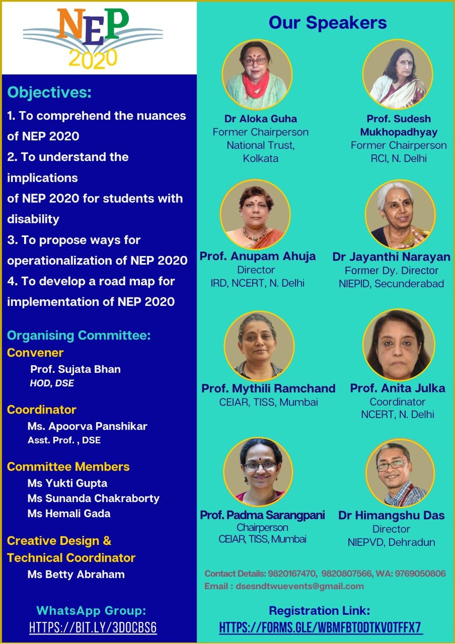 National Webinar Series on NEP titled ‘Conversations on NEP 2020: The ... National Webinar Series on NEP titled ‘Conversations on NEP 2020: The ...